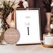 Monogram Table Number Sign Wedding Table Decor Border & Monogram Modern ...
