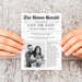 Wedding Newspaper Save the Date Template Photo Save the Date Wedding ...