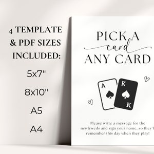 Playing Cards Guest Book Sign | Wedding Guestbook Sign | Unique ...