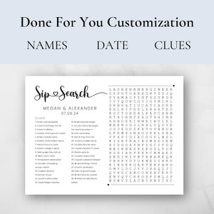 Custom Wordsearch Puzzle, Sip and Solve Giant Word Search Puzzle ...