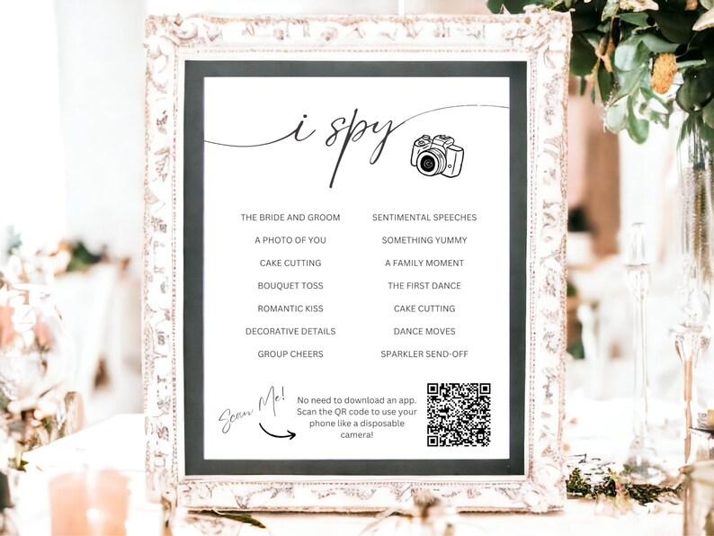 I Spy Wedding Shower Game Bridal Shower Games I Spy Etsy