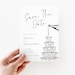 Champagne Tower Save the Date Template | Hand Drawn | Editable Canva ...