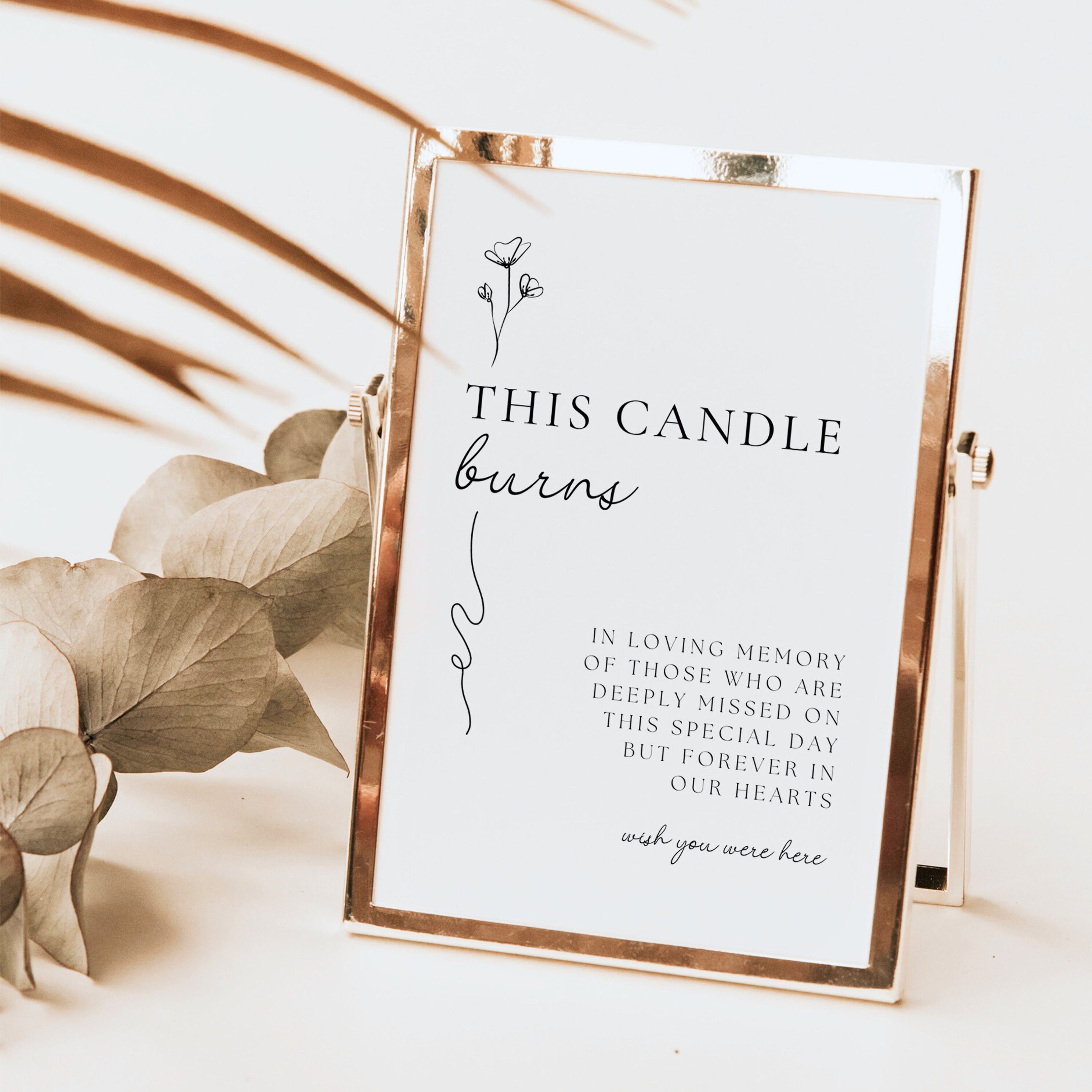 Wedding Memorial Sign | Printable Remembrance Sign | in Memory of | in ...