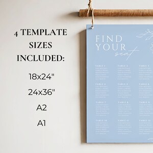 Tableau des tables de mariage floral, panneau de table imprimable plan ...