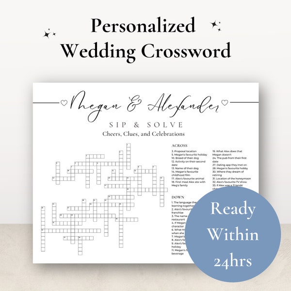 Sip and Solve Wedding Invitation - Etsy