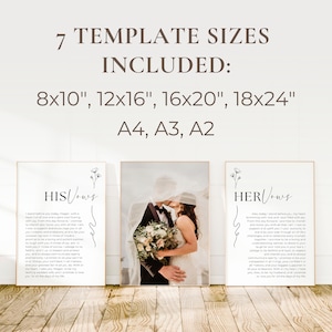 Minimal Wedding Vow Artwork, Custom Wedding Vows Print, Anniversary ...