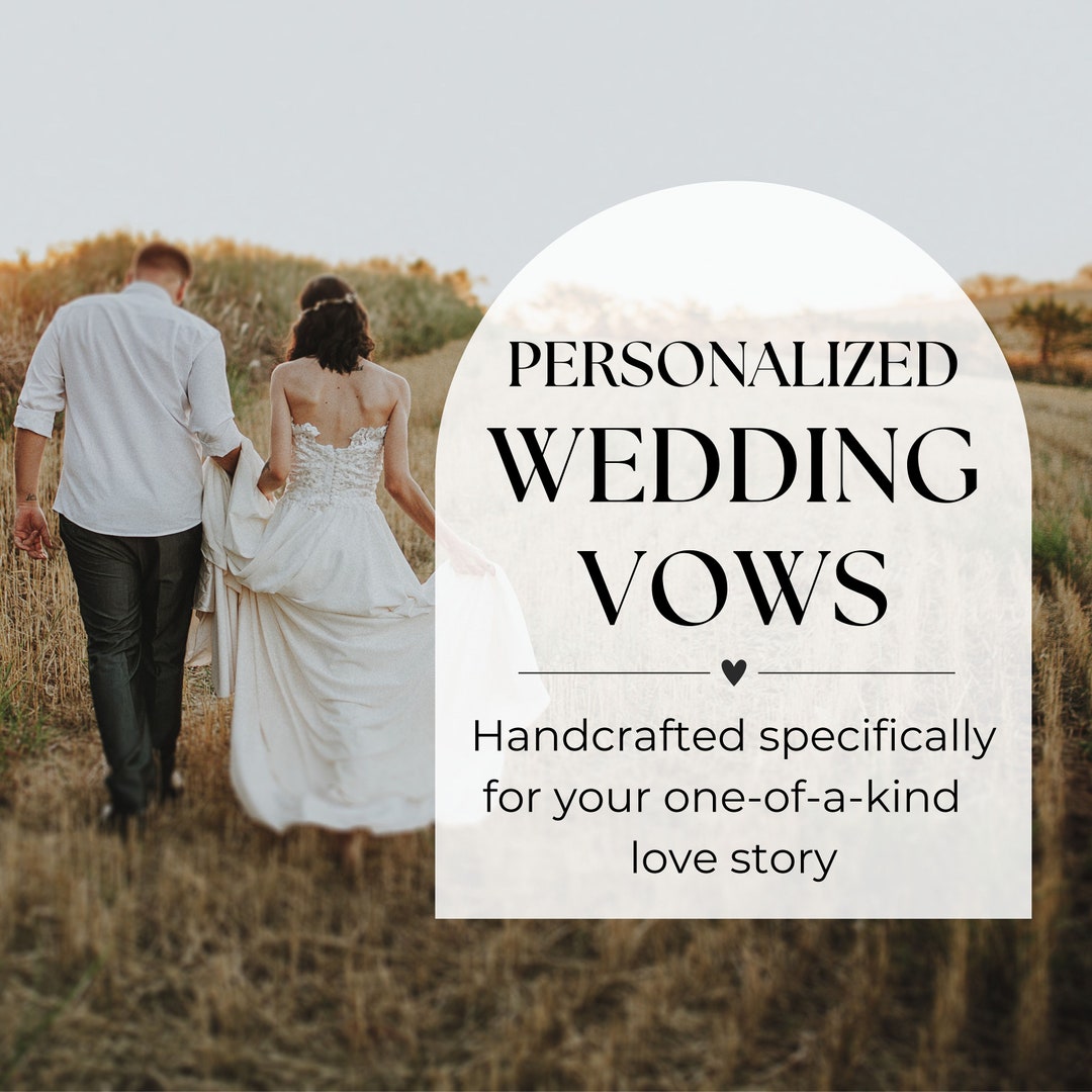 Writing Your Wedding Vows Custom Wedding Vows Vow Writer - Etsy