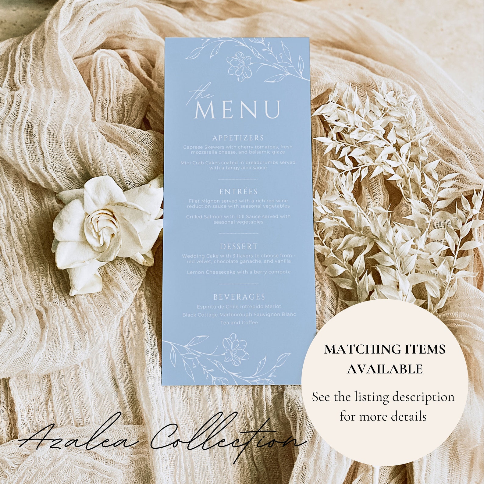 Wedding Table Number Sign, Floral Wedding Table Decor, Dusty Blue ...