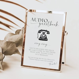 Telephone Guest Book Sign Template | Wedding Audio Guestbook | Leave Me ...