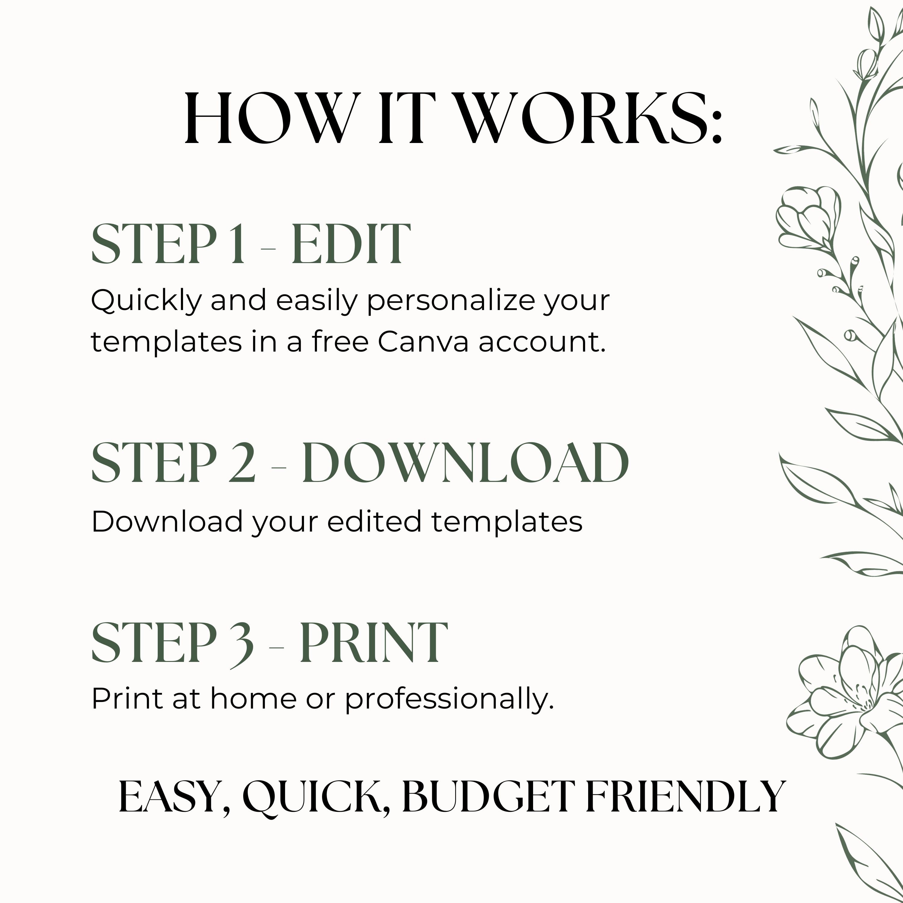 Editable Wedding Sign Template Modern Wedding Sign Printable ...