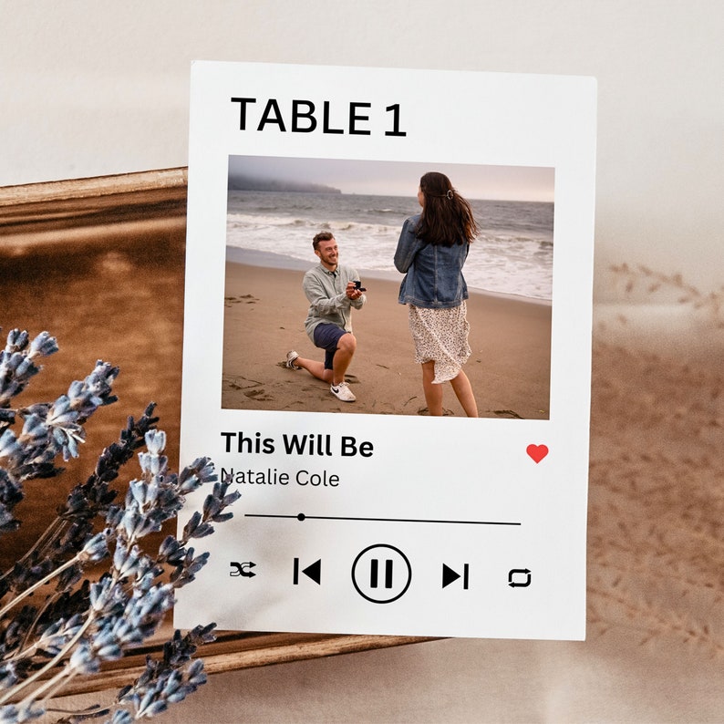 Wedding Table Numbers With Songs | Music Theme Wedding Table Names ...