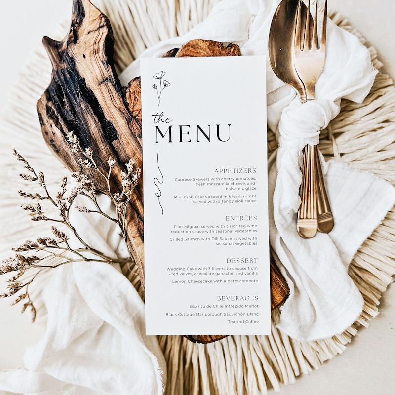 Menu Template - Etsy