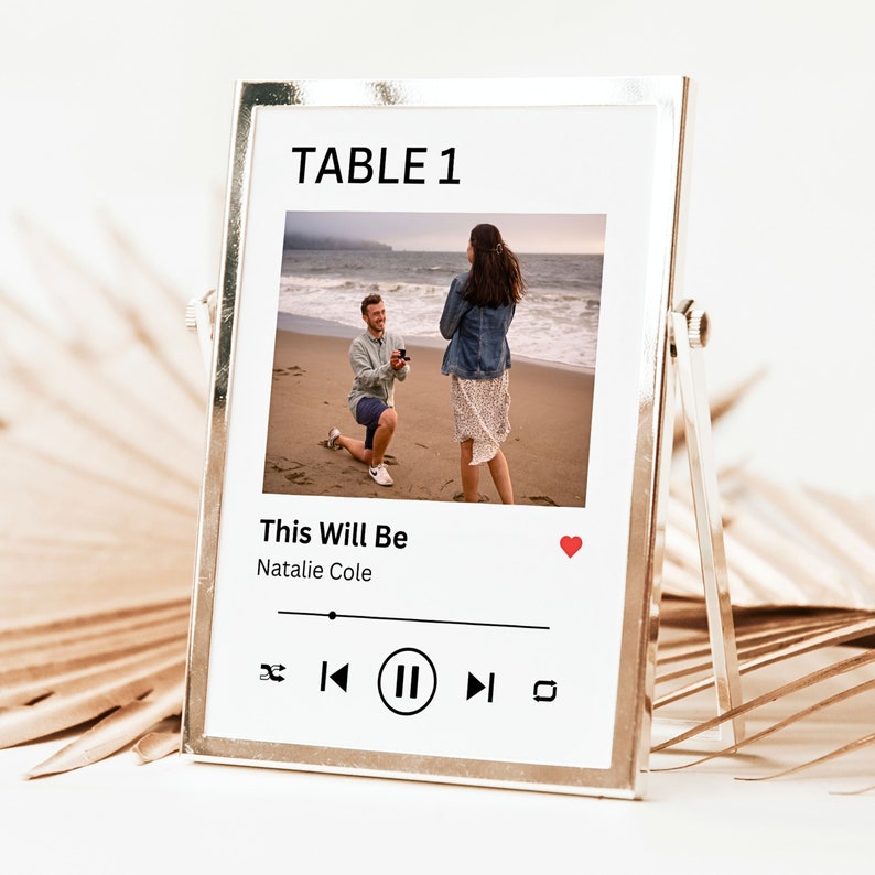 Wedding Table Numbers With Songs | Music Theme Wedding Table Names ...