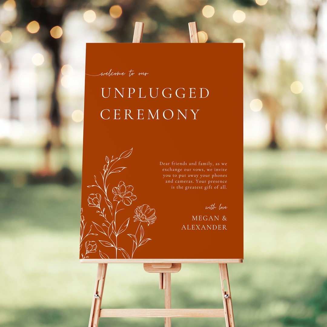 Fall Unplugged Ceremony Sign | Printable Wedding Sign | Welcome to Our ...