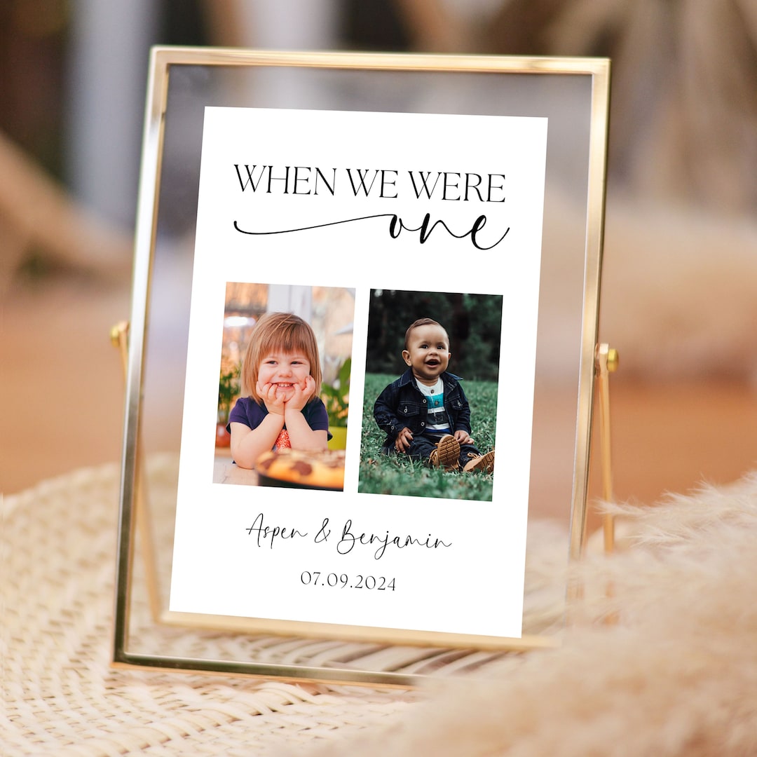 When We Were Age Wedding Table Number Signs | Picture Table Numbers ...