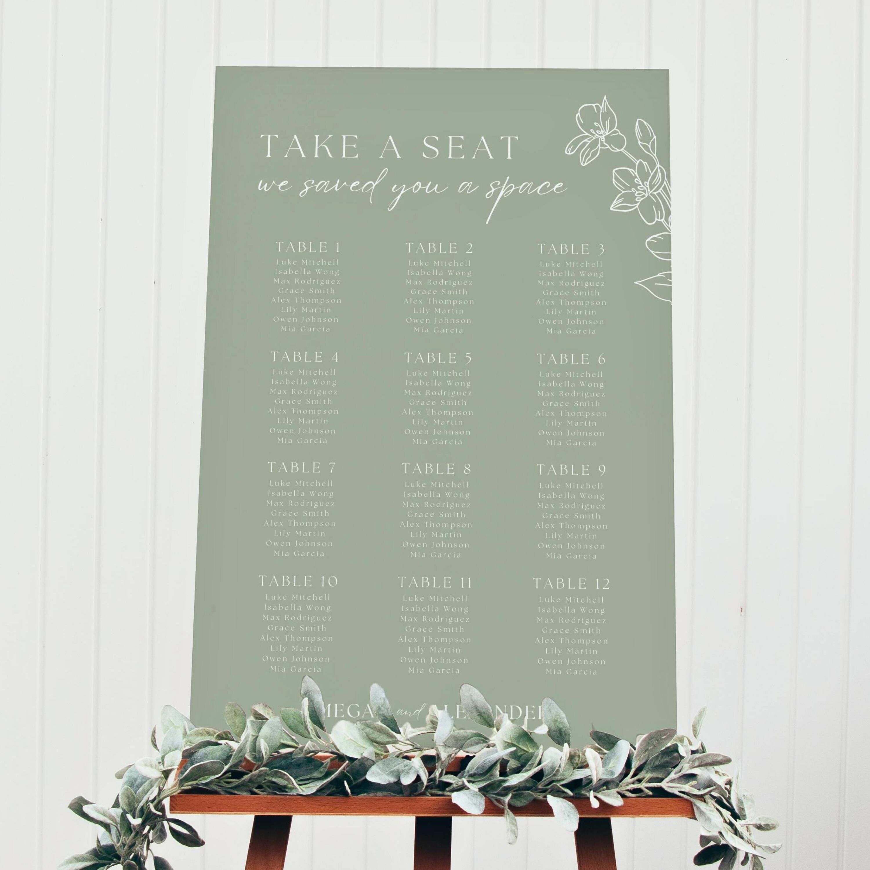 Rustic Wedding Seating Chart Printable Table Plan Find - Etsy