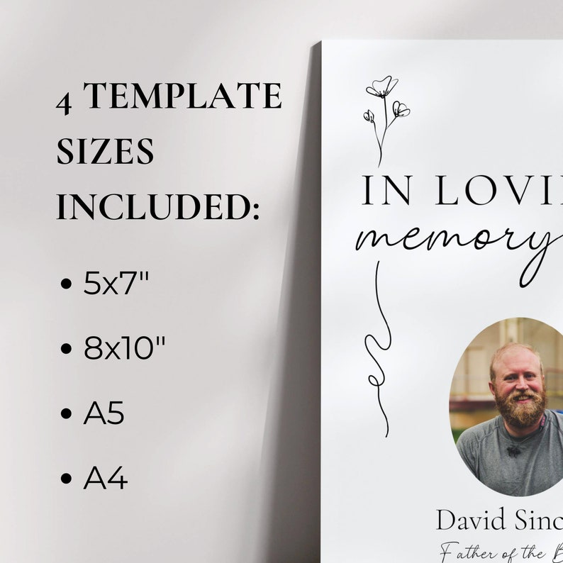 In Loving Memory Sign 8x10 With Name & Picture | Forever in Our Hearts ...