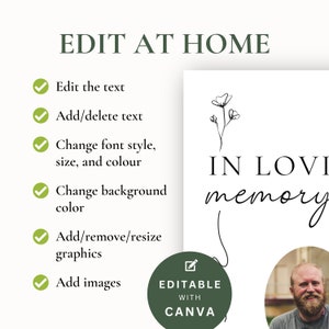 In Loving Memory Sign 8x10 With Name & Picture | Forever in Our Hearts ...