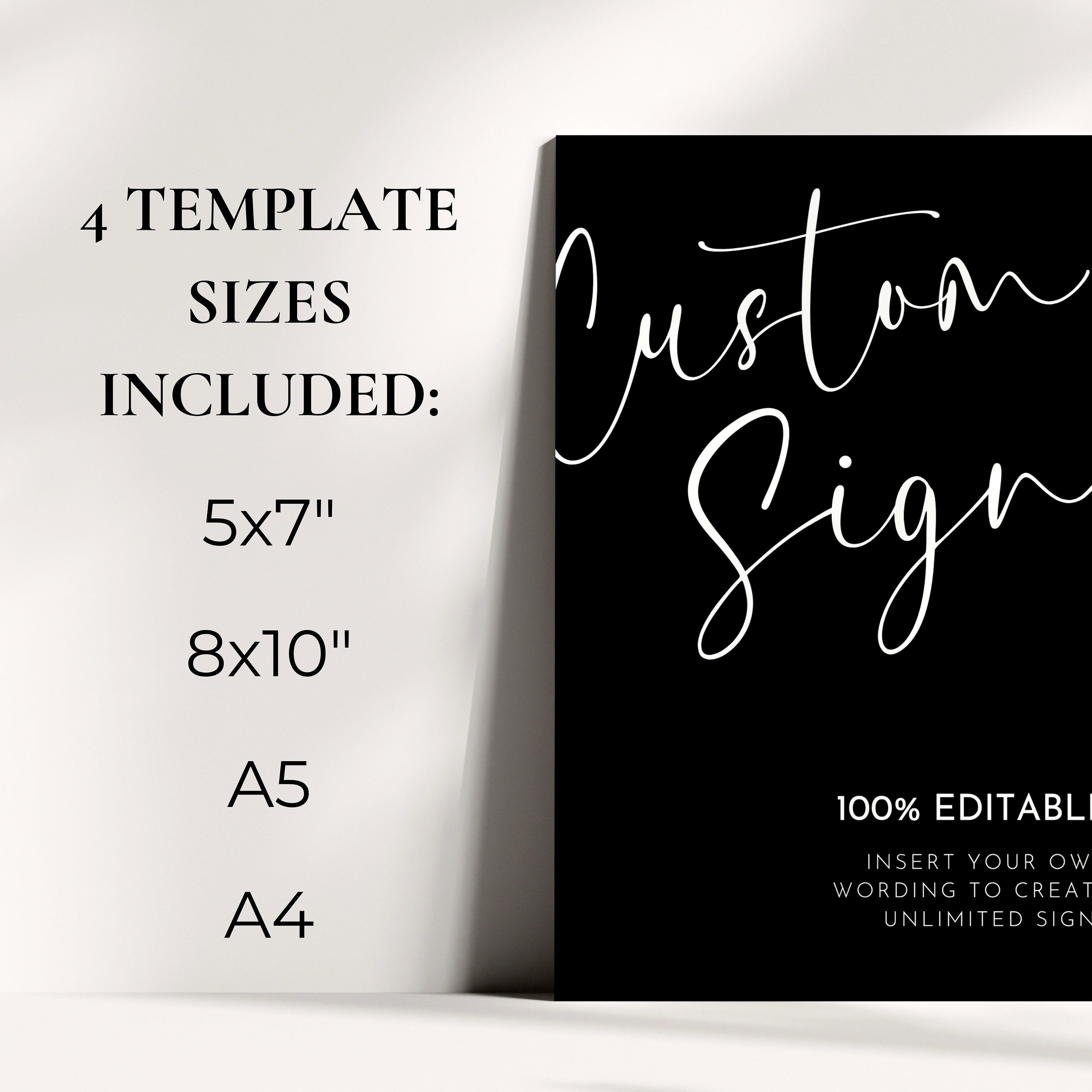 Editable Wedding Sign Template Modern Wedding Sign Printable ...