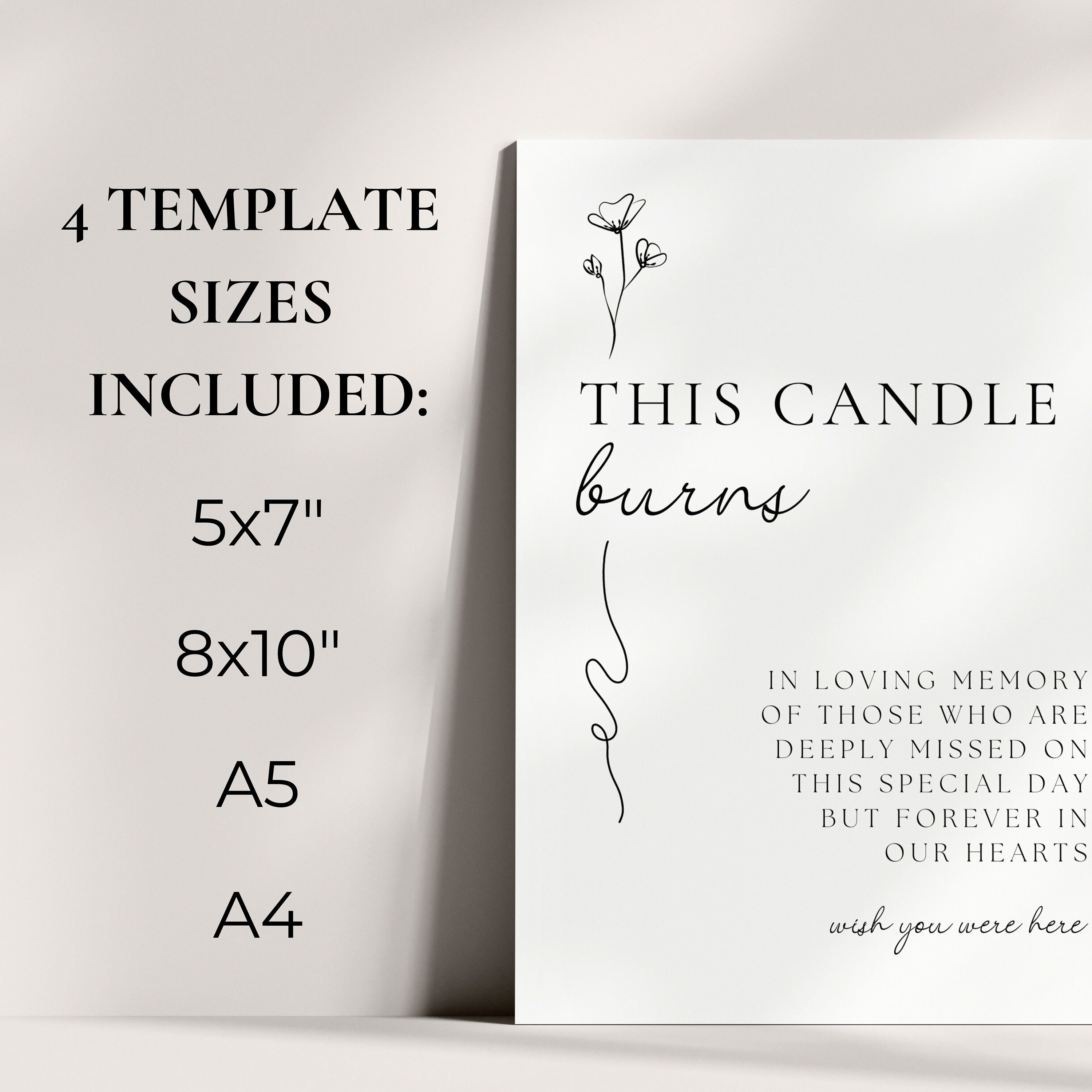Wedding Memorial Sign | Printable Remembrance Sign | in Memory of | in ...
