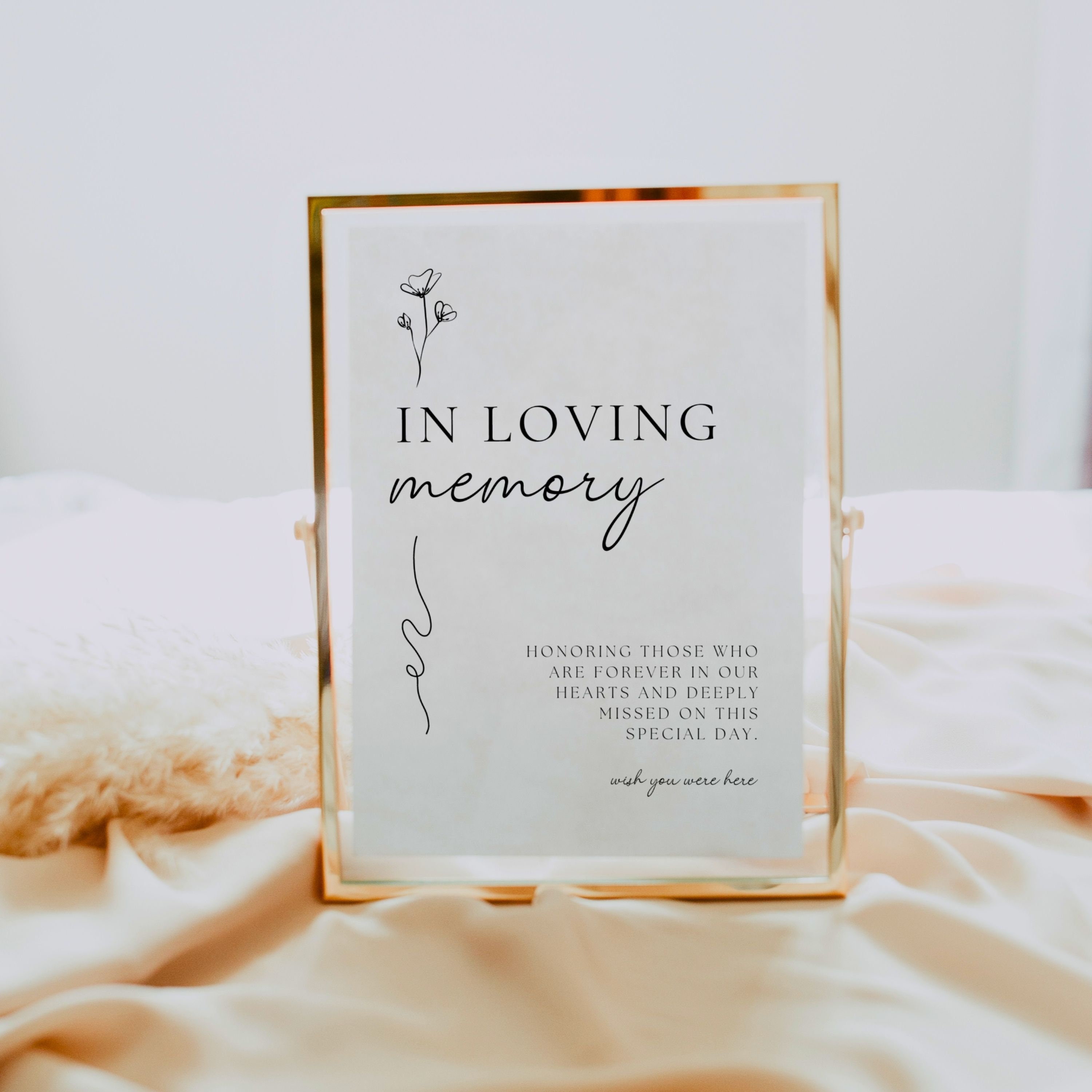 In Loving Memory Sign Template 8x10 Loving Memory Sign Memory Wedding ...