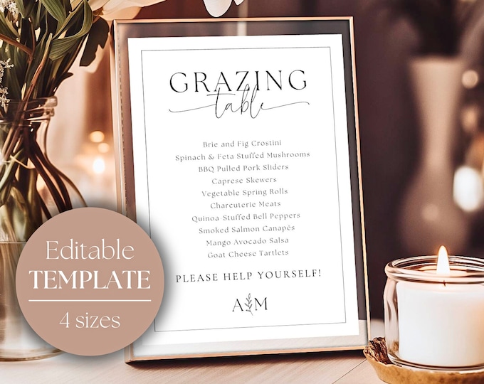 Printable Snack Bar Sign, Snack Bar Sign, Editable Snack Bar Sign ...