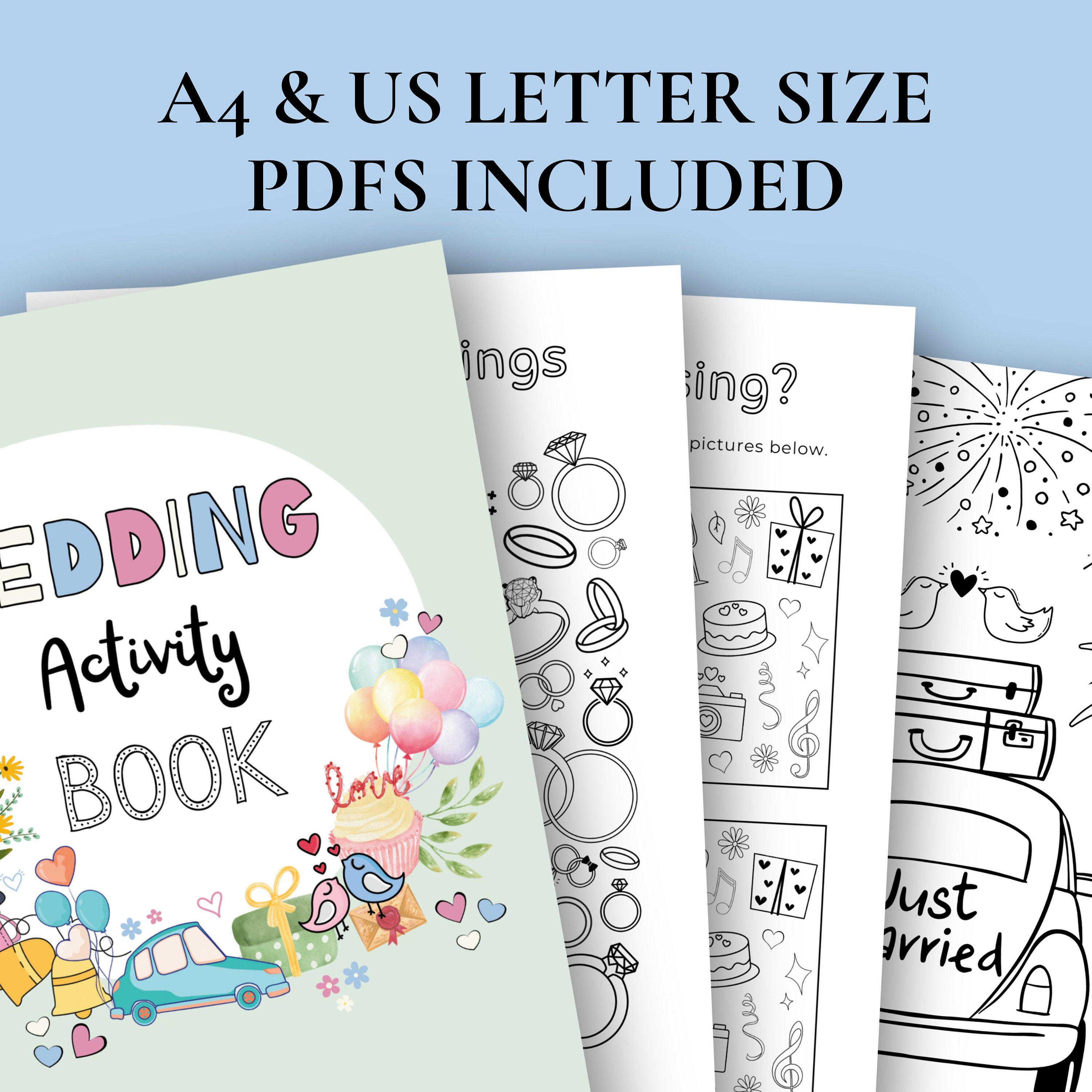 Printable Kid's Wedding Activity Book | Wedding Coloring Pages ...