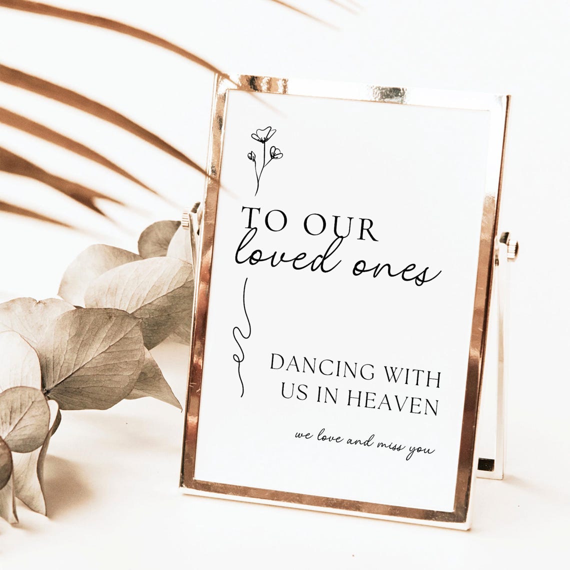 Dancing With Us in Heaven Wedding Memorial Sign, in Loving Memory, to ...