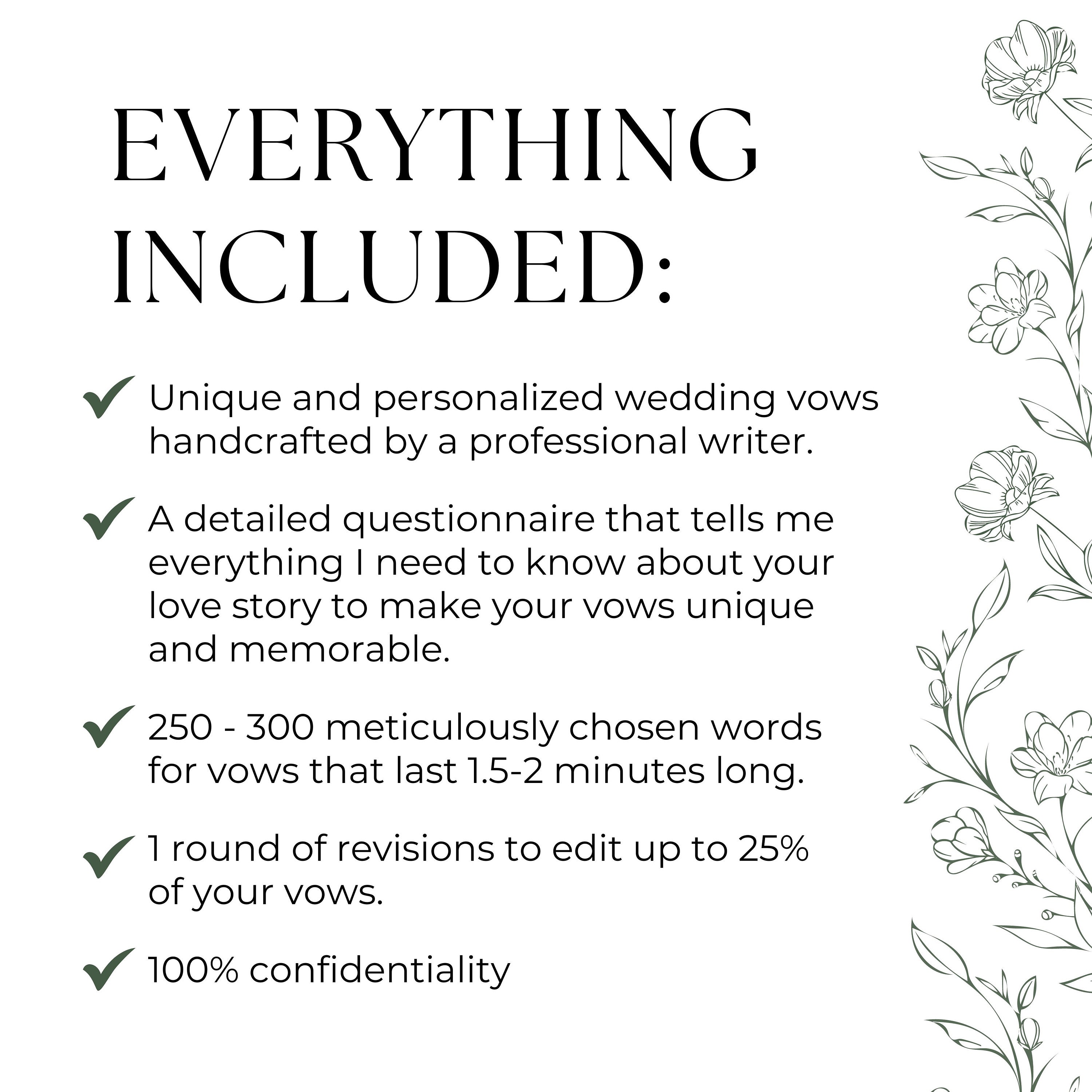 Writing Your Wedding Vows Custom Wedding Vows Vow Writer Wedding Vow ...