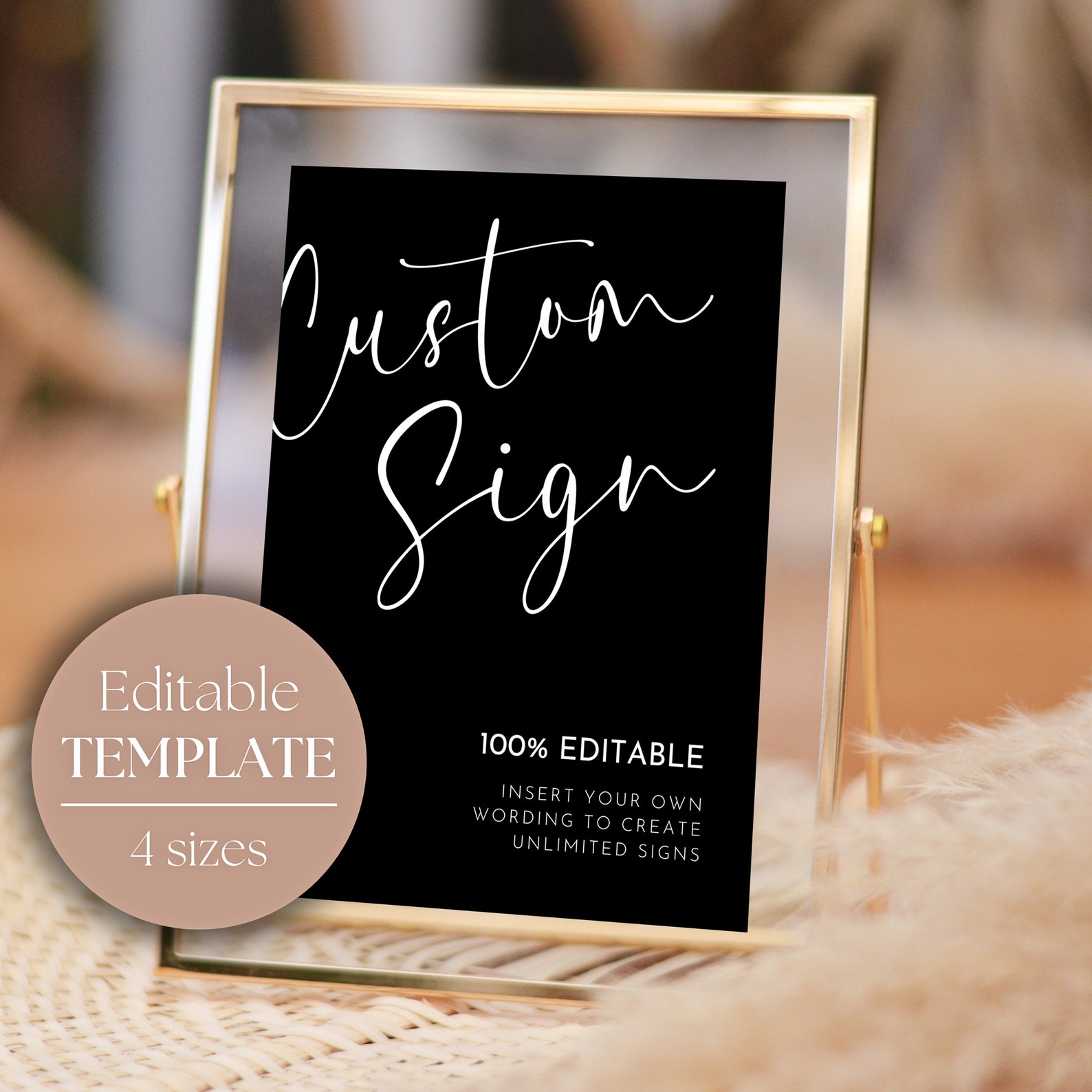 Editable Wedding Sign Template Modern Wedding Sign Printable ...