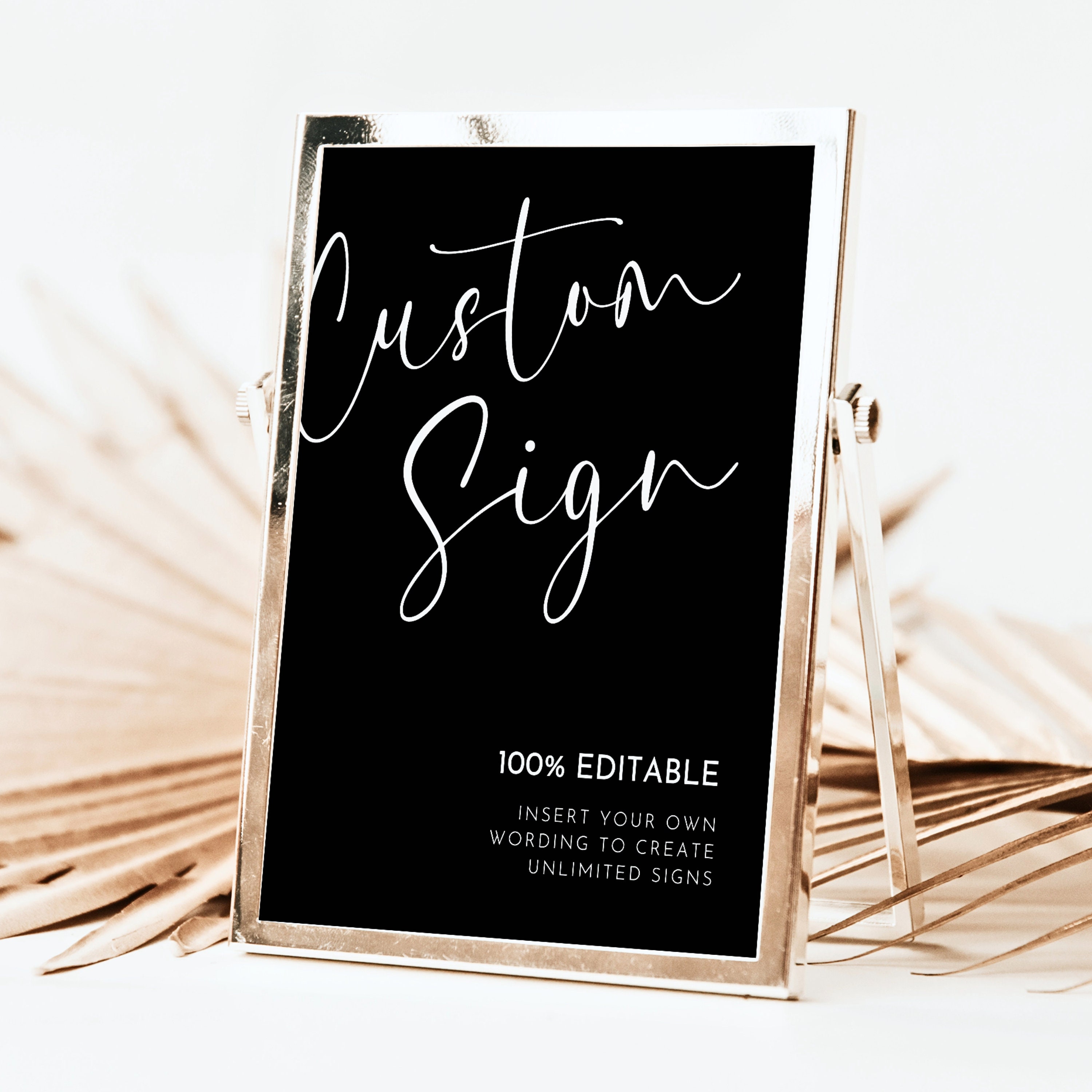 Editable Wedding Sign Template Modern Wedding Sign Printable ...