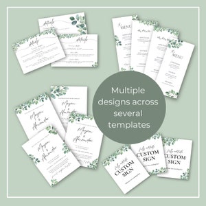 Ultimate Sage Green Eucalyptus Wedding Template Bundle, Wedding ...