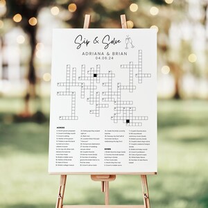 Portrait Crossword Puzzle Extra Large Minimalist Sip & Solve Giant ...