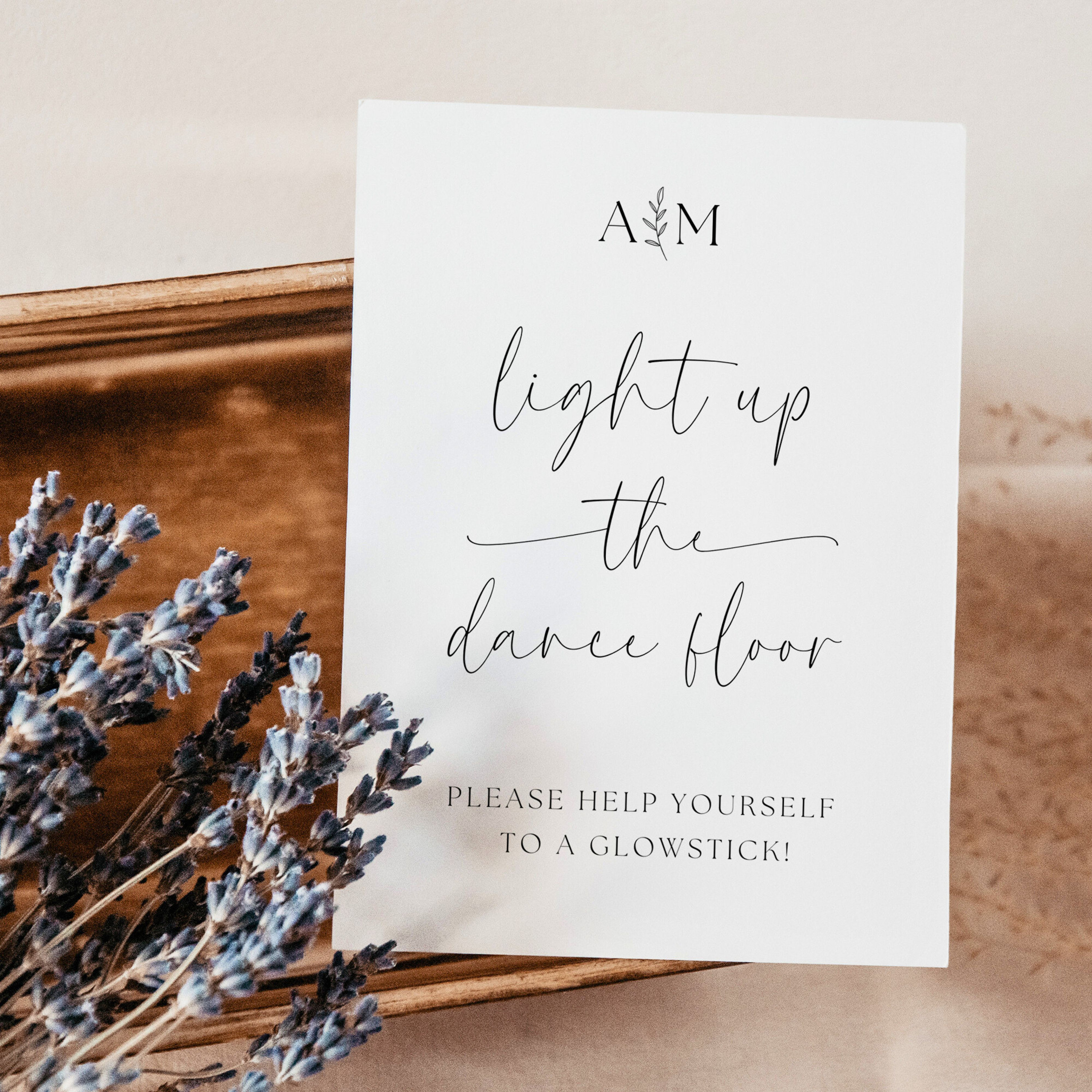 Light up the Dance Floor Wedding Sign Printable Glow Stick - Etsy