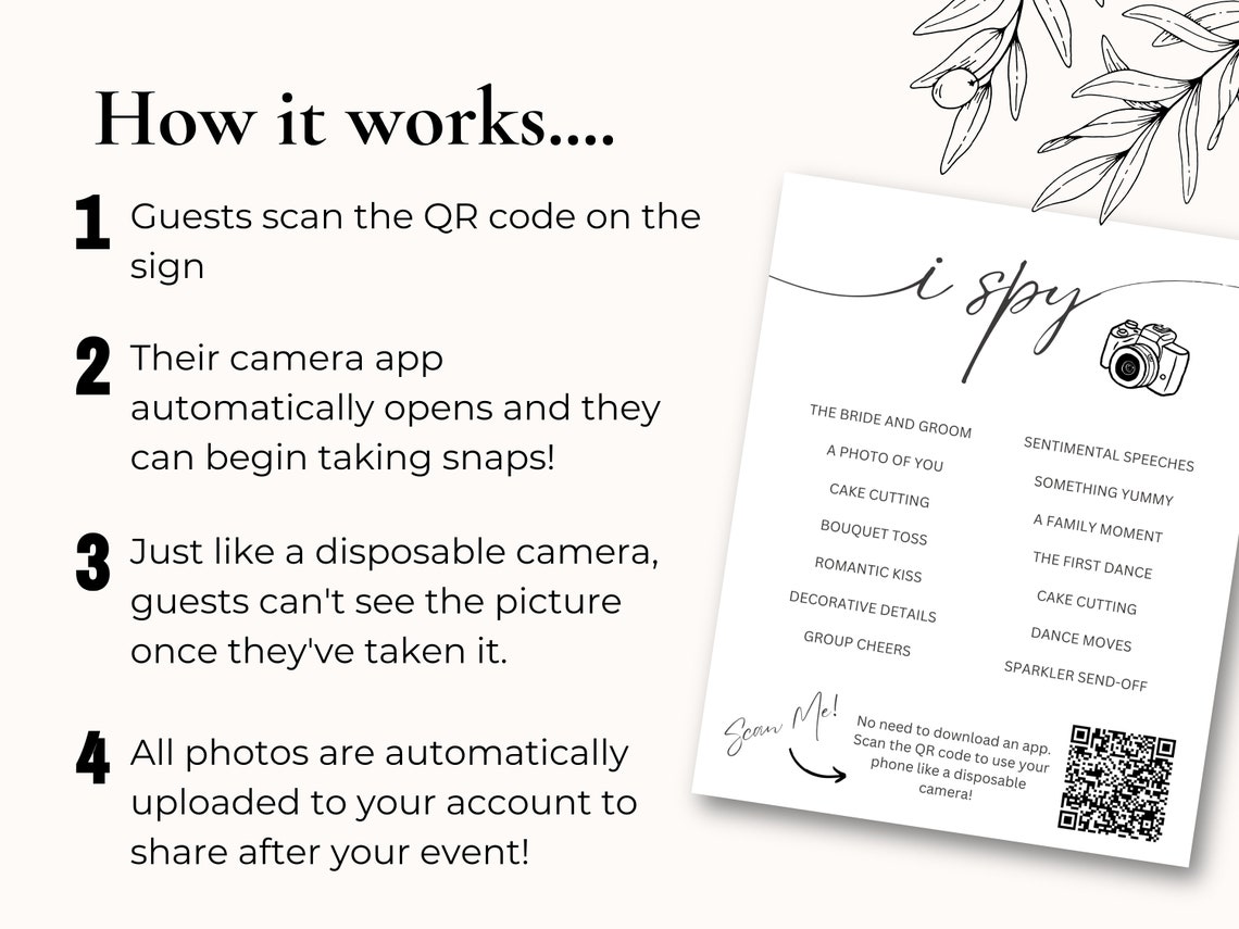 I Spy Wedding Guest Game Wedding Table Games I Spy - Etsy