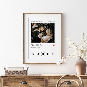 First Dance Song Print, Editable Wedding Song Poster, Personalised ...