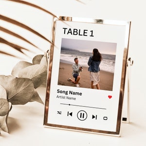 Wedding Table Numbers With Songs | Music Theme Wedding Table Names ...