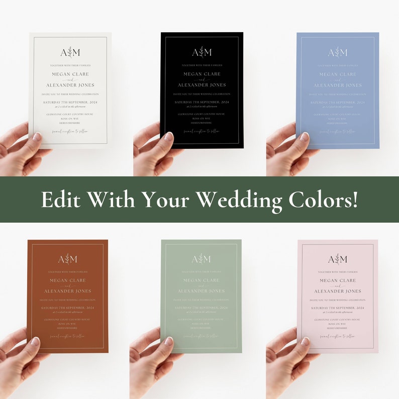 Editable Wedding Sign Template Modern Wedding Sign Printable ...