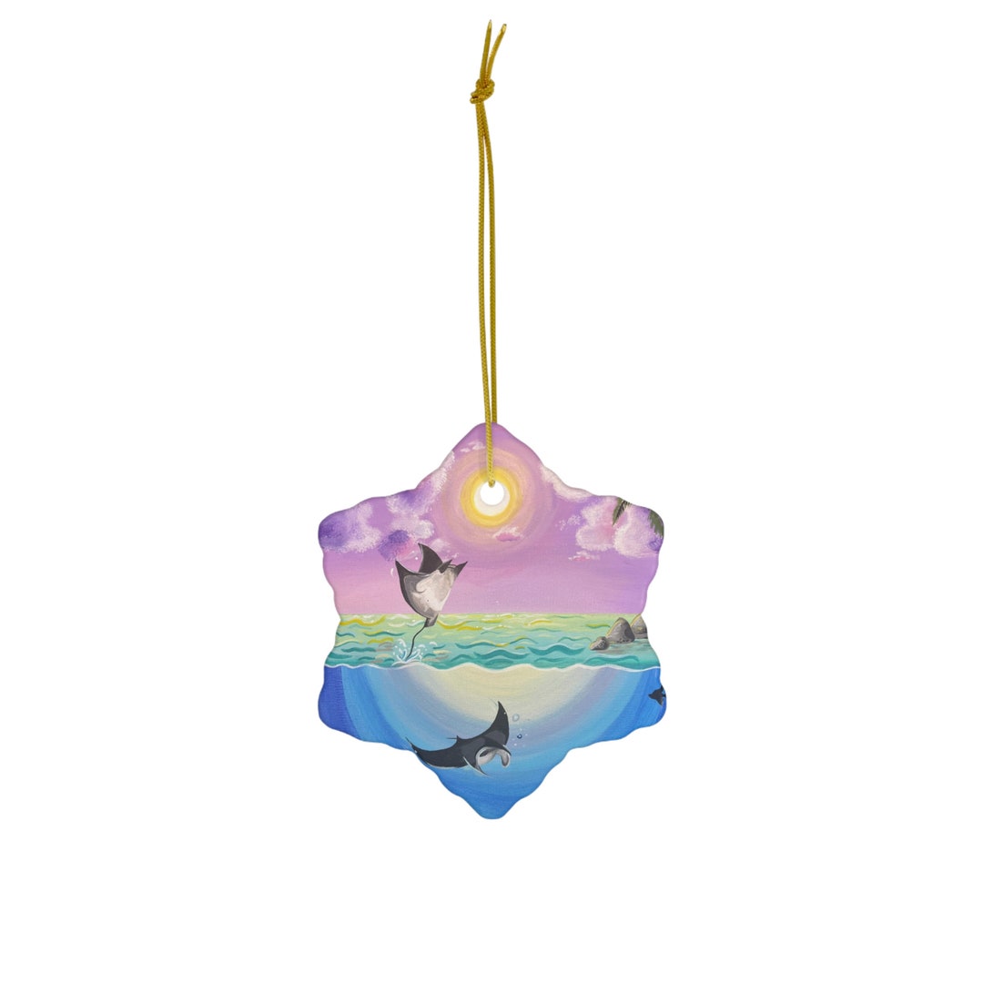 Manta Ray Ceramic Ornament, 4 Shapes - Etsy