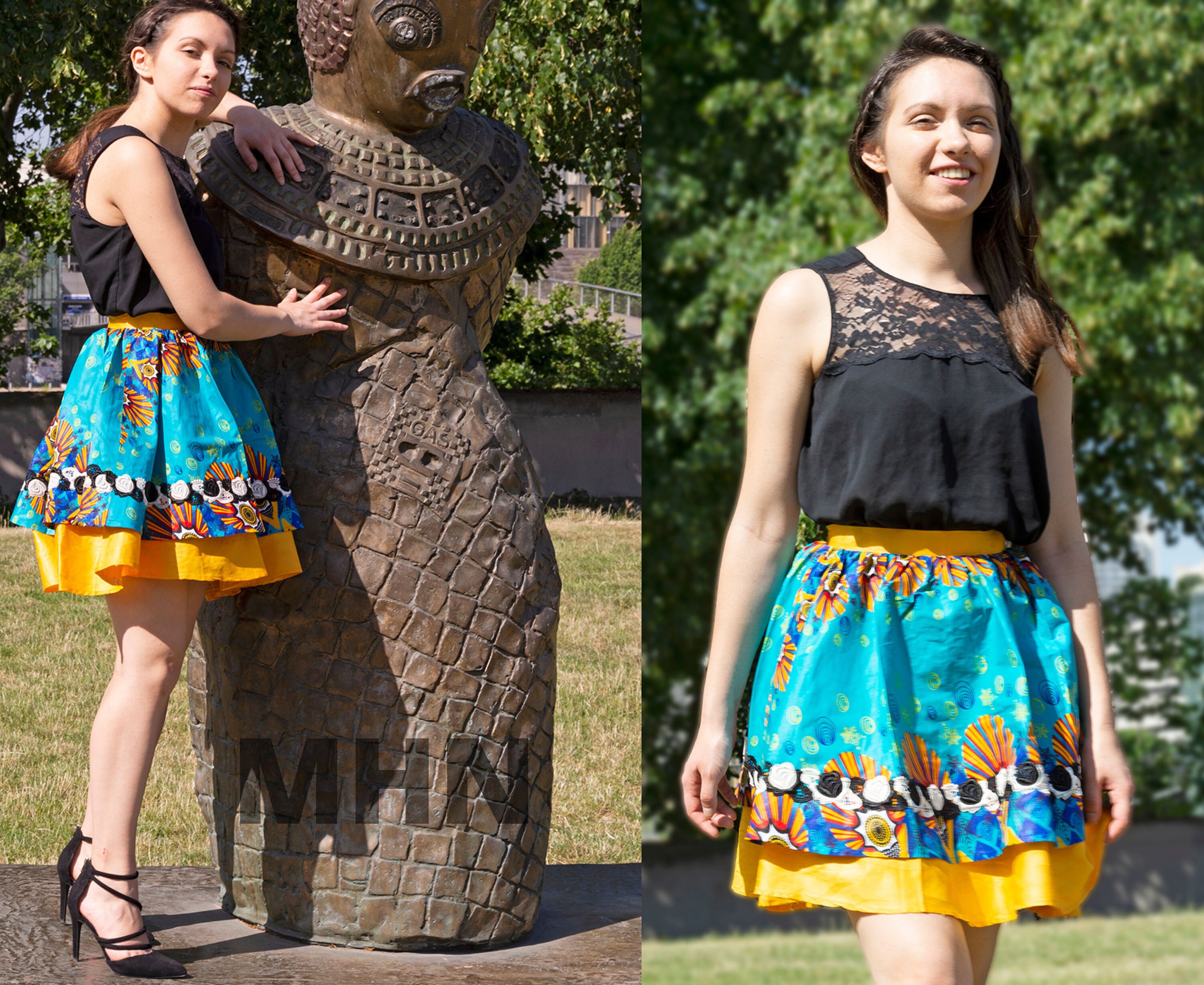 Shweshwe Skirt Skirts Shweshwe Fabric Shweshwe Ankara Fabric Ankara ...
