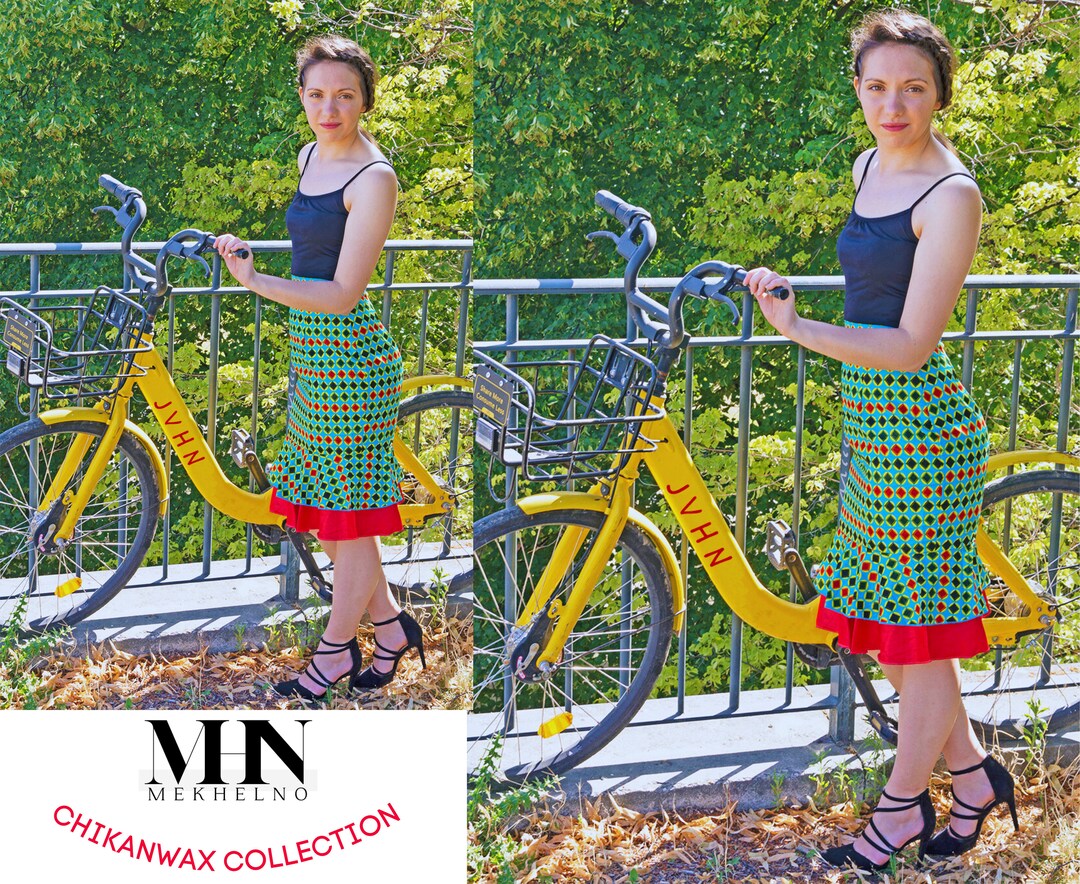 Shweshwe Skirt Skirts Shweshwe Fabric Weshwe Ankara - Etsy