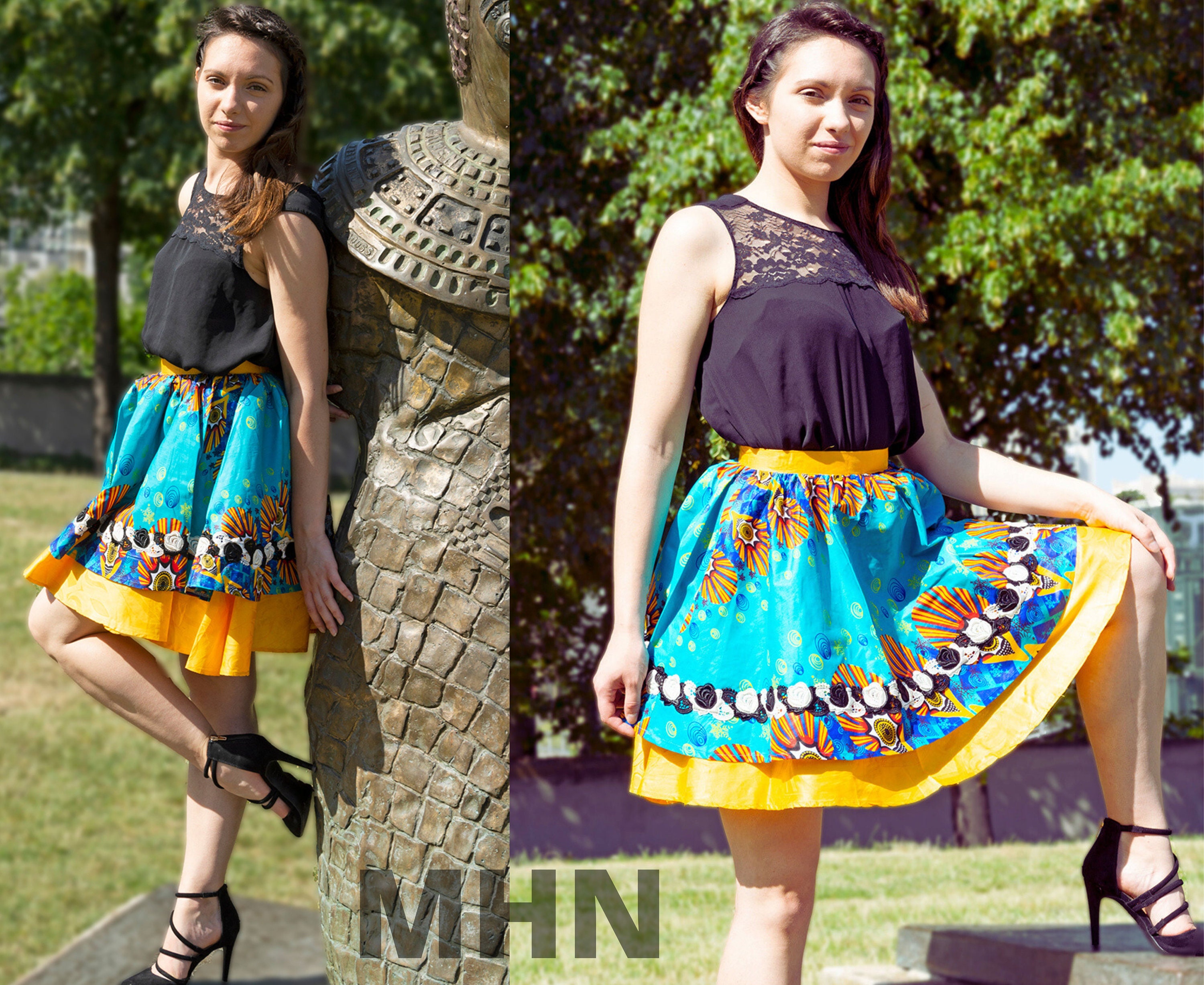 Shweshwe Skirt Skirts Shweshwe Fabric Shweshwe Ankara Fabric Ankara ...