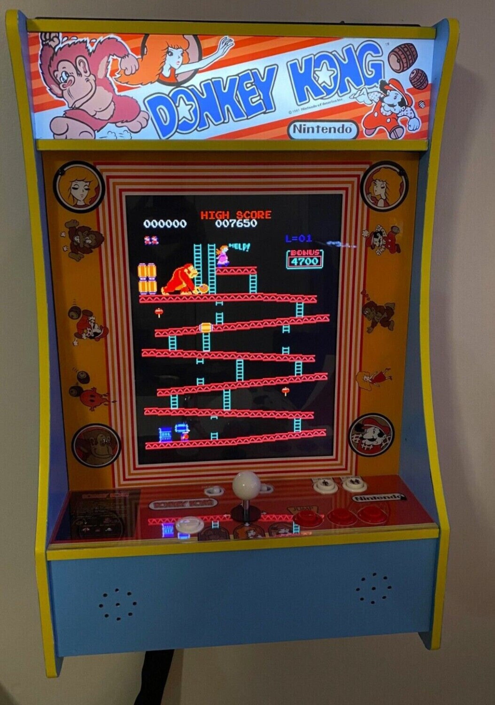 Arcade Donkey Kong Complete Upgraded Arcade1up Partycade - Etsy