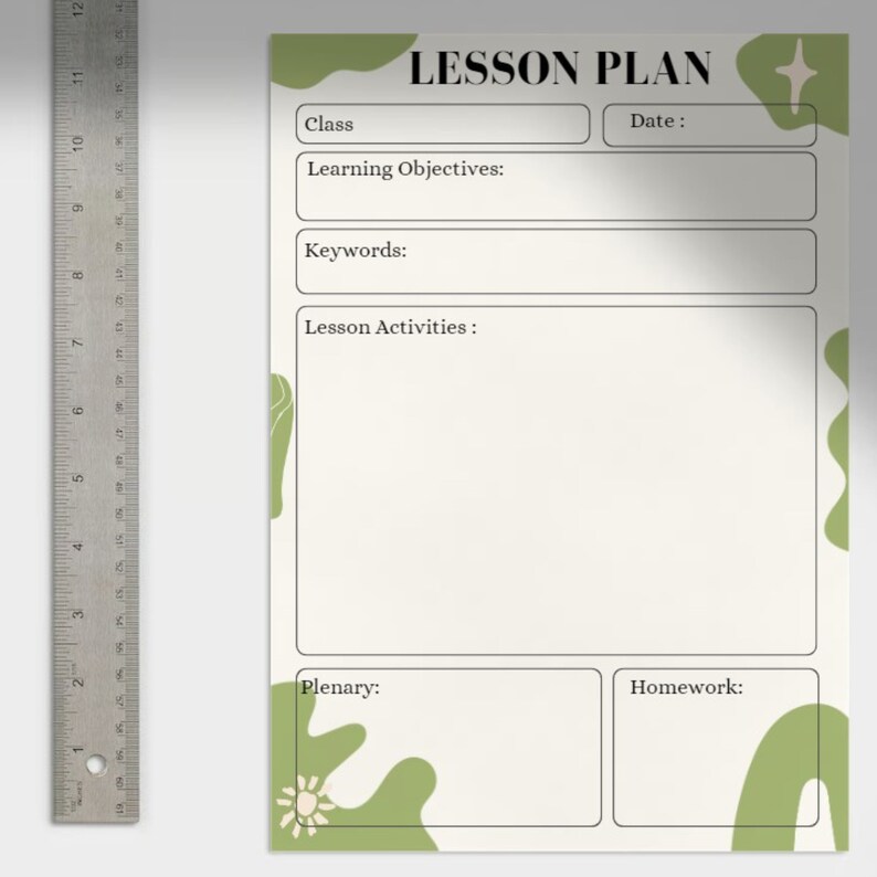 Lesson Plan Template, Weekly School Planner, Aesthetic Timetable for ...
