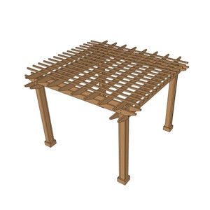 12'x12' Backyard Pergola Plans: DIY Step-by-step Guide (PDF Download ...