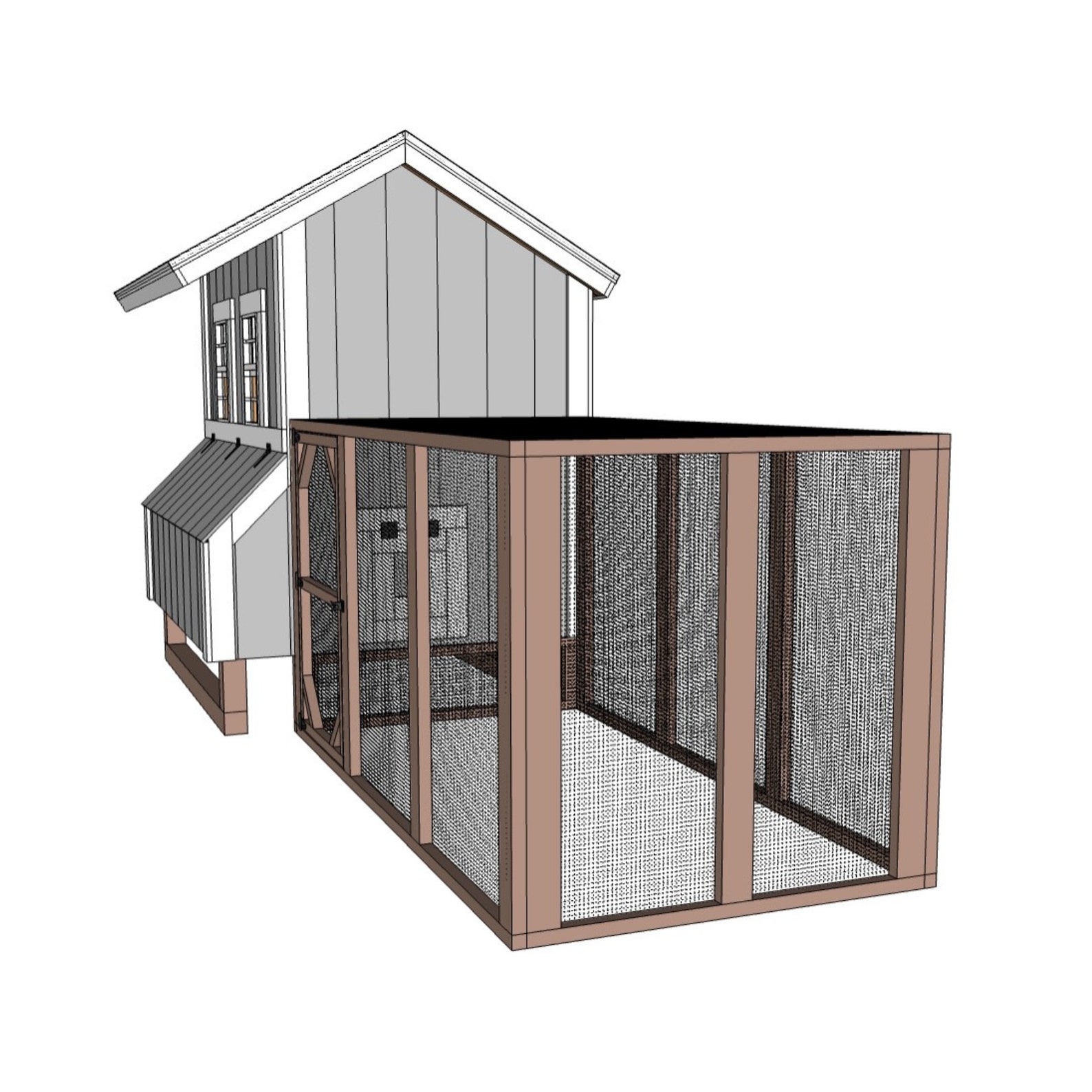 CHICKEN RUN PLANS 4' X 8' Material List / Diy / Step by Step Guide ...