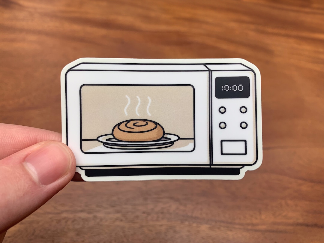 Honey Bun in Microwave Sticker - Weather Resistant Vinyl Matte Sticker ...