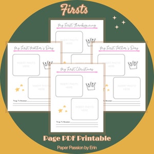 Baby Book, Baby's First Year, Printable Pages, Baby's Milestones ...