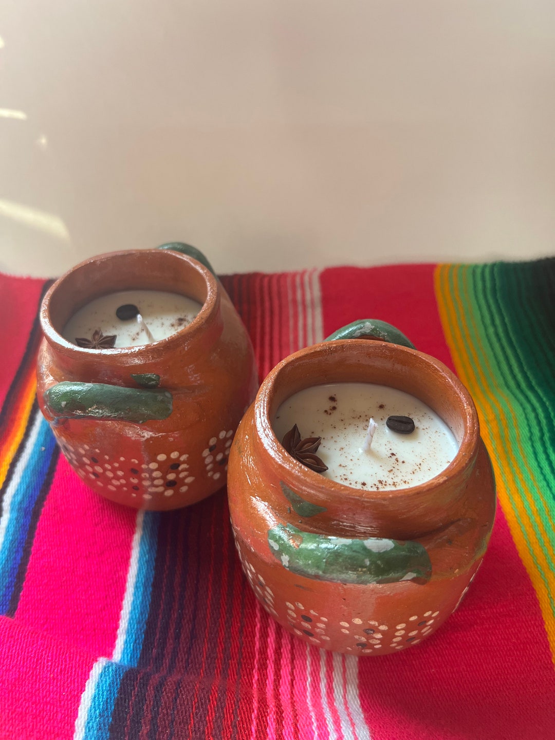 17 Oz Mini Frijolera Soy Candle Café De Olla Mexican Pottery Mexican ...
