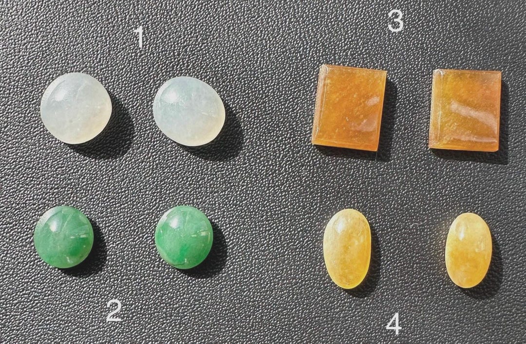 Natural Burmese Grade A Jadeite Jade Icy Translucent Green, White and ...